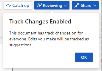 Editing OneDrive Documents Using Track Changes – PDM IT Help Center