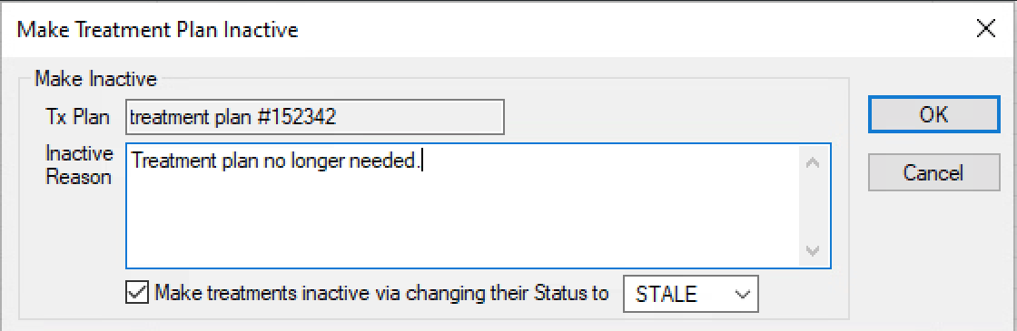How to Deactivate a Treatment Plan – PDM IT Help Center